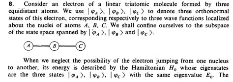 8 Consider An Electron Of A Linear Triatomic