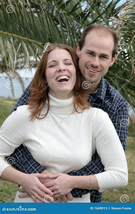 Young Married Couple Having Fun Stock Image Image Of Park Laugh 7649013