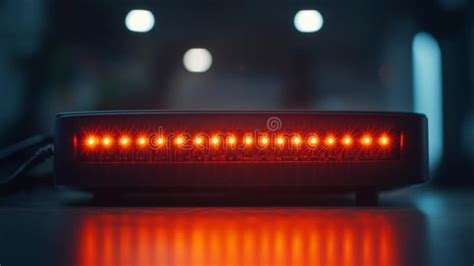 Router With Red Warning Lights Indicating Blocked Internet Access Stock Illustration