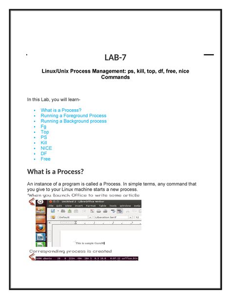 Lab7 Linux Unix Process Management Lab Linuxunix Process