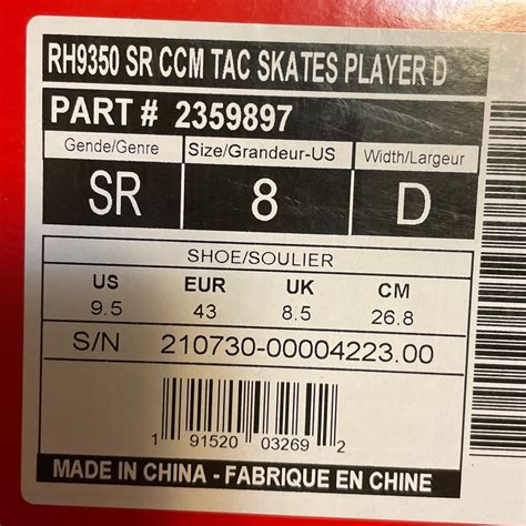 New Ccm Tacks 9350 Inline Skates Size 8 Senior Sidelineswap