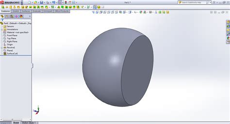 Tutorial How To Cut Body With Surface In Sw Grabcad Tutorials