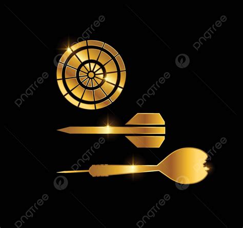Golden Dart Game Sign Archery Isolated Circle Vector Archery Isolated Circle Png And Vector