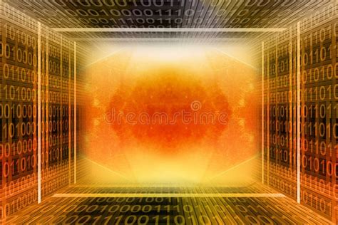 Binary Code Digital Tunnel Background
