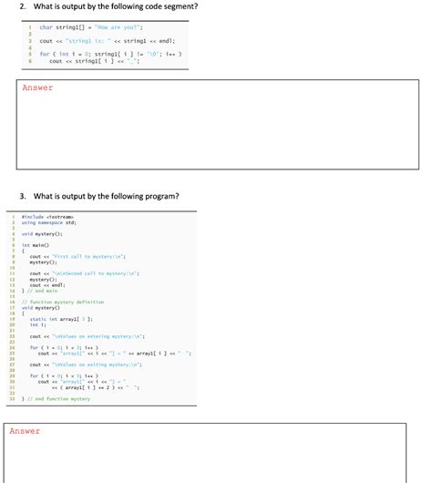 Solved Problem 1 Program Output For Each Of The Given Chegg Com