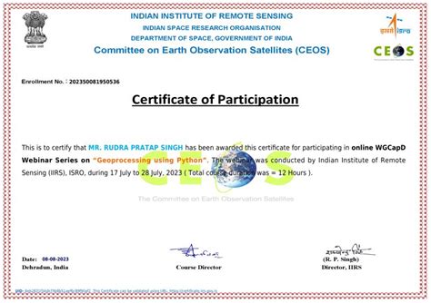 The First Webinar Of My Life Which Was On Python And Was Run By Isro