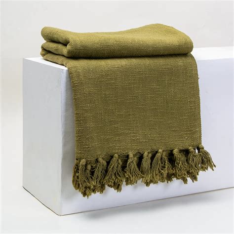 Olive Green Throw Blanket Etsy