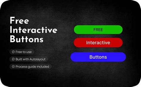 Free Interactive Buttons Figma