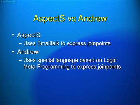 Ppt Aspect Oriented Programming In Smalltalk Powerpoint Presentation