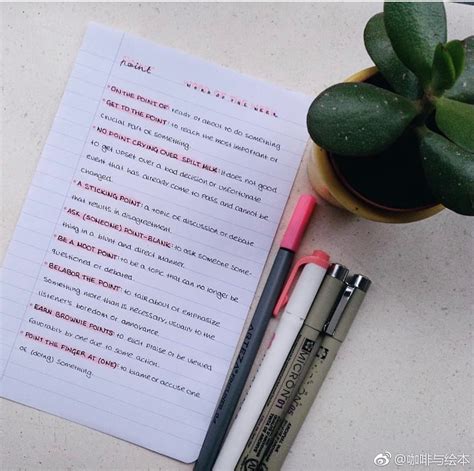 整齐、清晰的笔记，看起来赏心悦目，而且条理清楚。来自ins