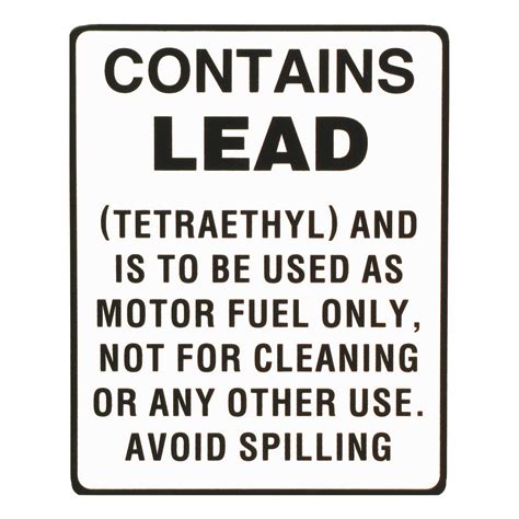 Contains Lead Vinyl Decal 7 X 9 Vics 66