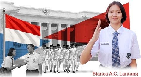 Bianca Lantang Putri Tomohon Yang Membawa Baki Bendera Pusaka Di Hut Ke 80 Ri