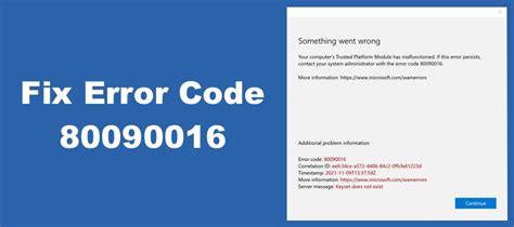 How To Fix Error Code 80090016 Keyset Does Not Exist In Outlook And Teams
