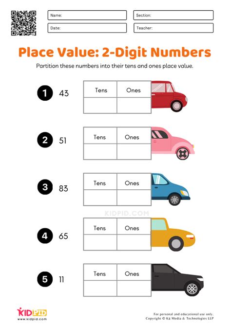 Place Value Worksheet For Grade 1