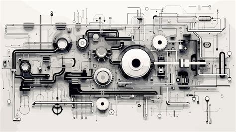 Futuristic Technological Engineering Background Premium Ai Generated