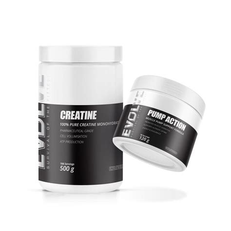 Evolve Creatine 500g And Pump Action Bundle Australian Sports Nutrition