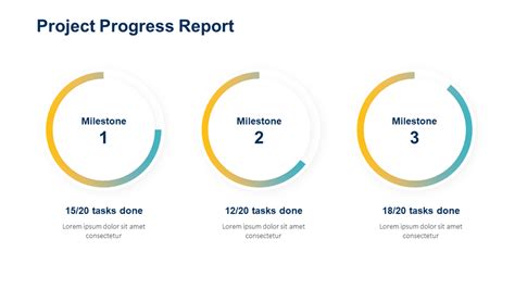 Progress Report Slide Powerpoint Template