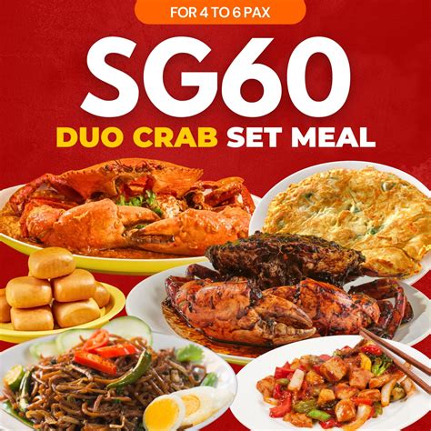 Sg60 Duo Crab Set Meal 4 6 Pax Kai Xin Crabs