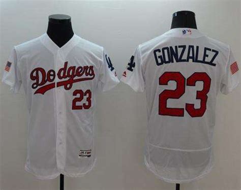 Dodgers 23 Adrian Gonzalez White Fashion Stars And Stripes Flexbase