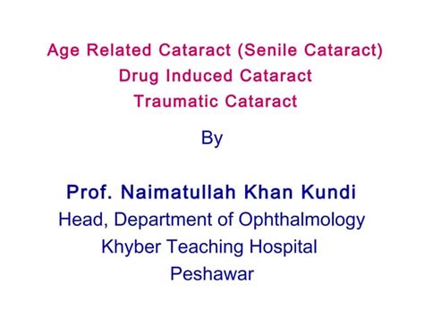 Age Related Cataract Ppt