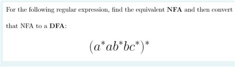 Solved For The Following Regular Expression Find The Chegg