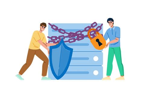 Network Cybersecurity Server Vector