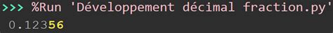 Développement Décimal Périodique En Python Mathweb Fr