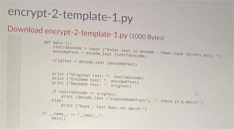 Solved Encrypt 2 Template 1py Download