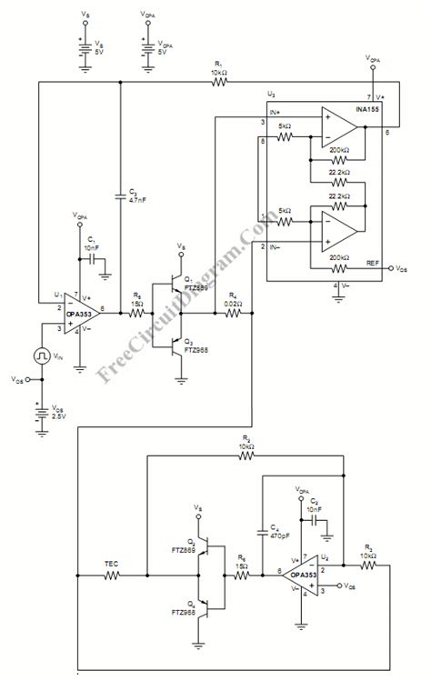 Linear Tec Thermo Electric Cooler Driver Electronic Circuit Diagram