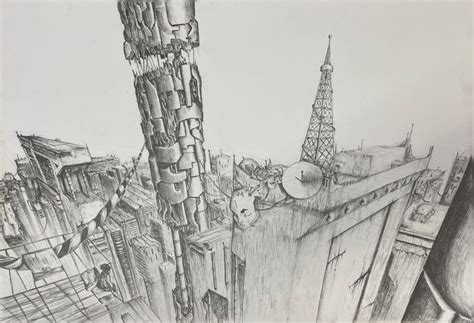 Dystopian City Drawing