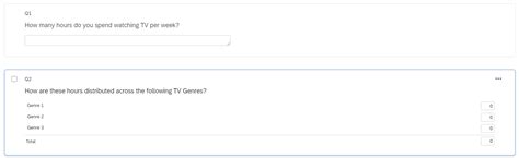 Constant Sum Must Total Validation Option Where The Total Must Equal The Response To Previous