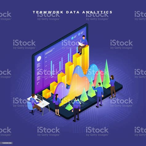 Isometric Data Analytics Stock Illustration Download Image Now Abstract Analyzing Arrow