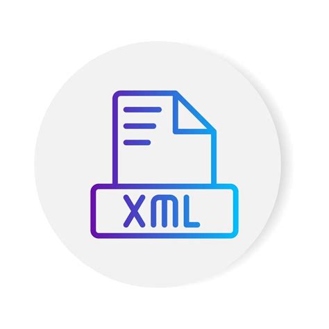 Premium Vector Xml Document Format File Icon With Gradient Outlines Vector Illustration