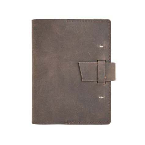 Rustico Leather Journals Switchback Leather Notebook Dark Brown