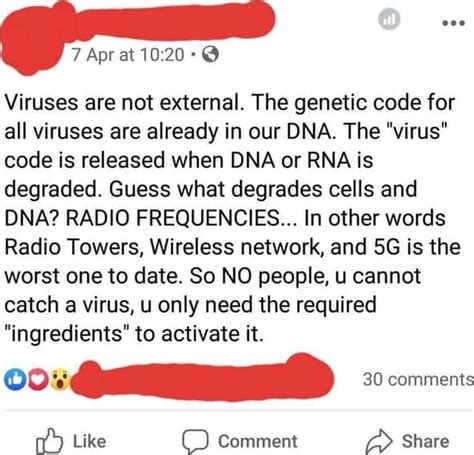 7 Apr At Viruses Are Not External The Genetic Code For All Viruses Are Already In Our Dna