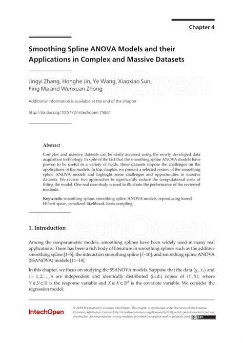 Pdf Smoothing Spline Anova Models And Their Applications In Dokumen