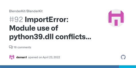 Importerror Module Use Of Python39dll Conflicts With This Version Of