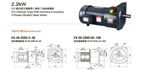 Cv2 2kw Small Medium Sized Reducer Motor Series Products