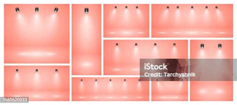 스포트라이트가 있는 빈 복숭아 스튜디오 추상 배경 스포트라이트 효과가 있는 제품 쇼케이스 배경 무대 조명 벡터 그림 0명에 대한 스톡 벡터 아트 및 기타 이미지 Istock