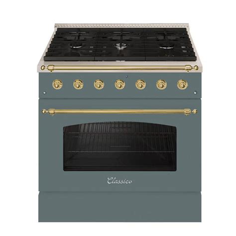 Hallman Classico 36 52 Cu Ft 6 Burners Freestanding Dual Fuel Range
