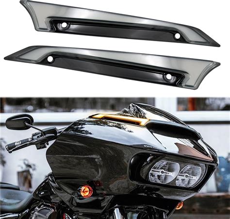 Yhmtivtu Windshield Trim Lights Windscreen Fairing Led Turn