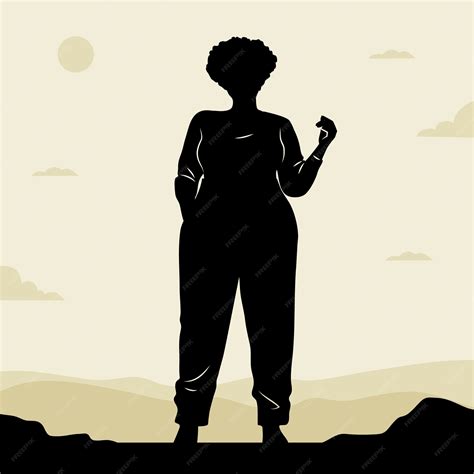 Black Woman Standing Silhouette