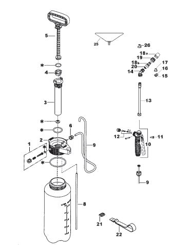 430 1g430 2g And 430 3g Illustrated Handheld Sprayer Parts List Solo