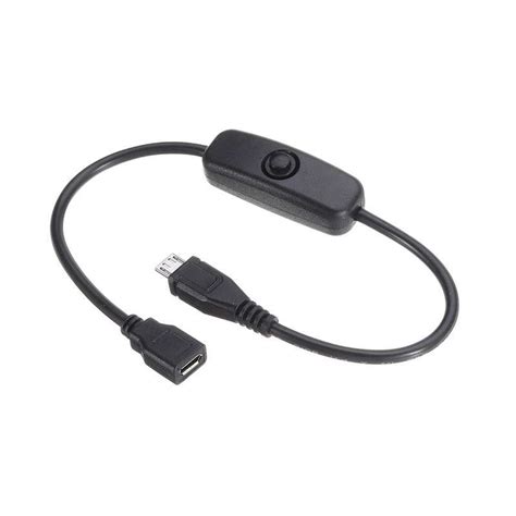 Micro Usb Male To Female Pure Copper Power Cord Cable With Switch For Raspberry Pi 3 Robo Nepal