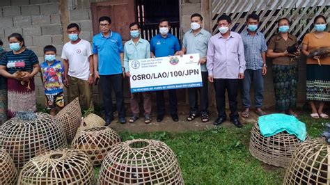 ອົງການ Fao ແລະ ລັດຖະບານຍີ່ປຸ່ນ ແຈກຢາຍໄກ່ 35 640 ໂຕ ໃຫ້ແກ່ຊາວກະສິກອນ ຢູ່ແຂວງ ອຸດົມໄຊ ແລະ ແຂວງ