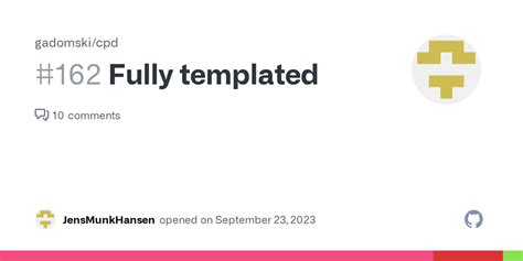 fully templated · issue 162 · gadomski cpd · github