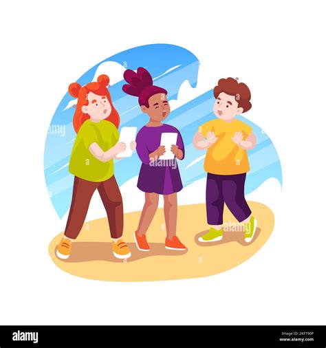 Singing Class Isolated Cartoon Vector Illustration Stock Vector Image