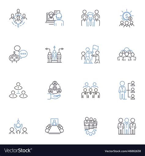 Performance Optimization Line Icons Collection Vector Image