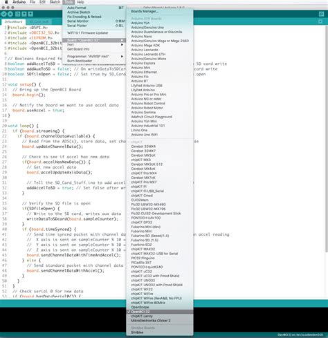 cyton board programming tutorial openbci documentation
