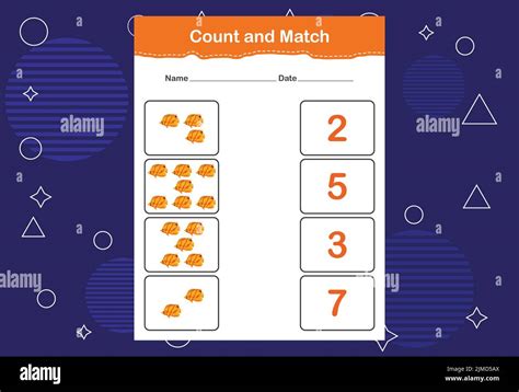 Count And Match With The Correct Number Matching Education Game Count How Many Items And